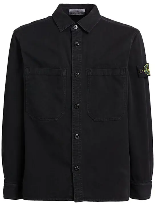 Stone Island Vintage Effect Cotton Shirt - Nude