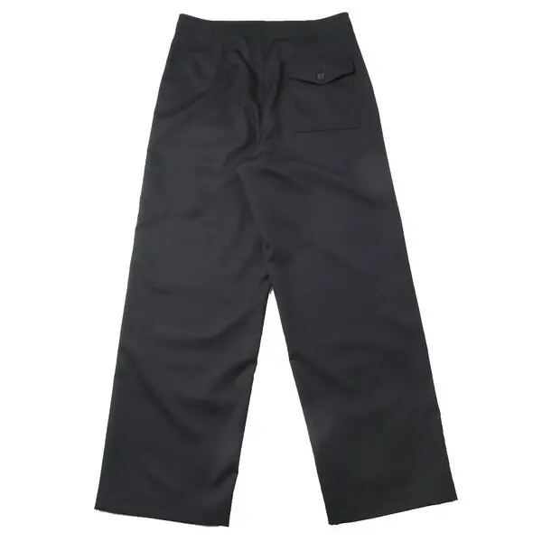 Auralee Belted Casual Pants With Adjustable Buckles - Black