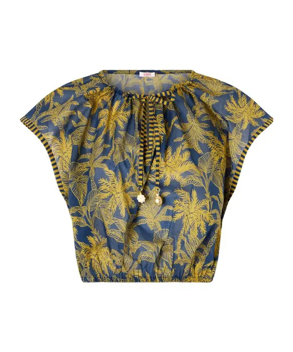 ERES Crocodile Palm-tree Print Top - Multicolor