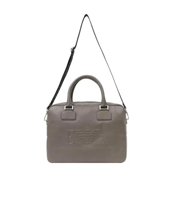 Emporio Armani Logo Detail Handbag - Gray