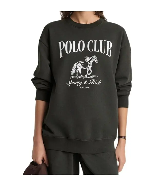 SPORTY  RICH Sporty & Rich Long-sleeved Sweatshirt