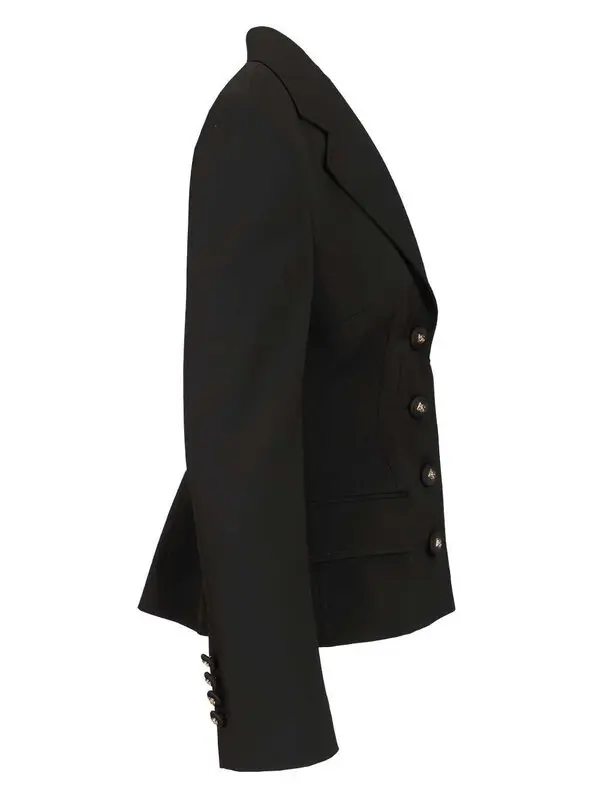 Dolce & Gabbana Fitted Blazer With Notched Lapel - Black