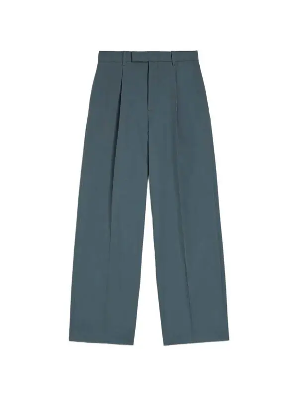 JIL SANDER Pleated Wide-leg Trousers - Sea-blue