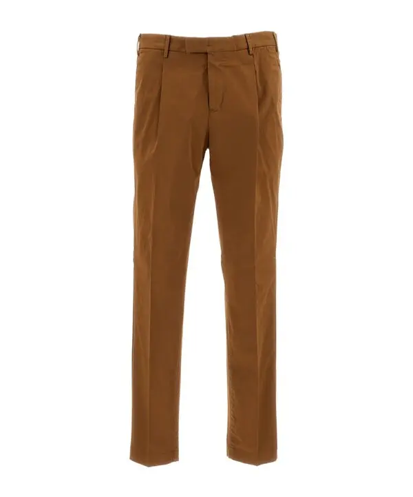 PT TORINO Pleated Tailored Trousers - Dark Brown
