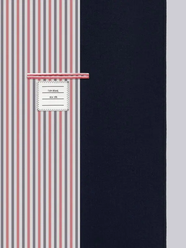 Thom Browne Double-breasted Overcoat With Striped Trim