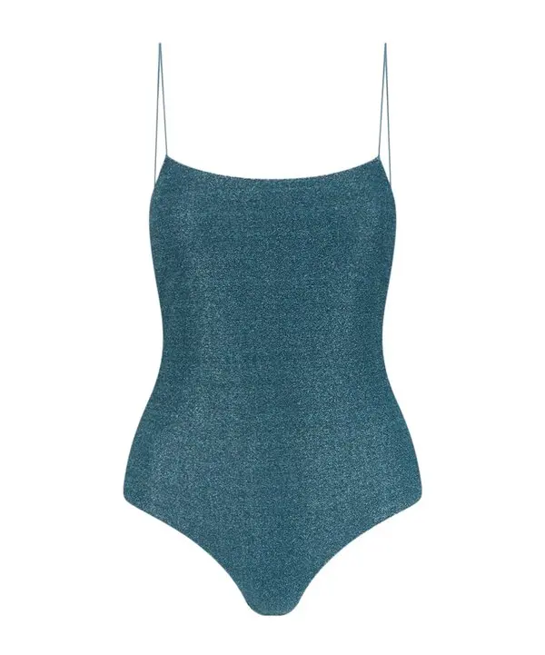 Oseree Lurex One-piece Swimsuit - Blue