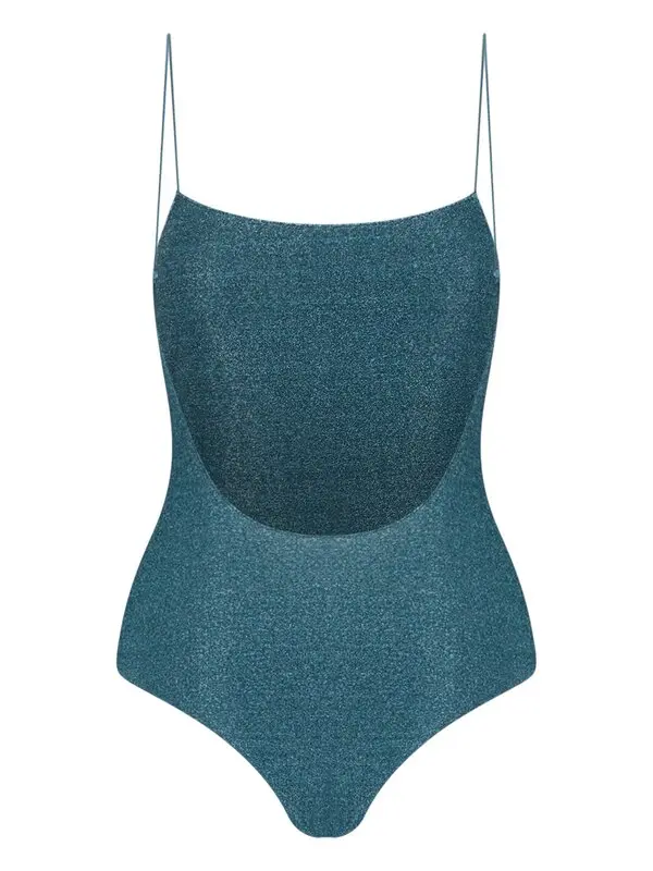 Oseree Lurex One-piece Swimsuit - Blue