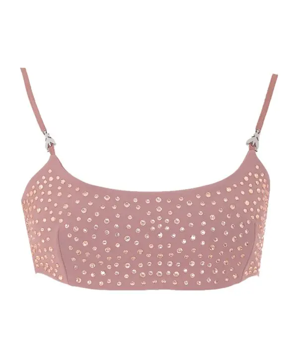 Patrizia Pepe Crystal Embellished Cropped Top