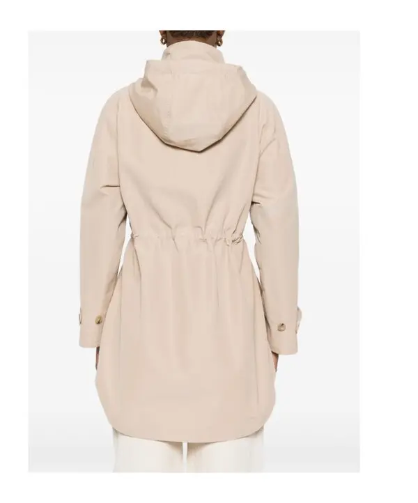 FAY Hooded Parka Coat - Nude