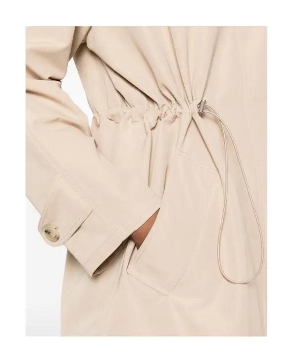 FAY Hooded Parka Coat - Nude
