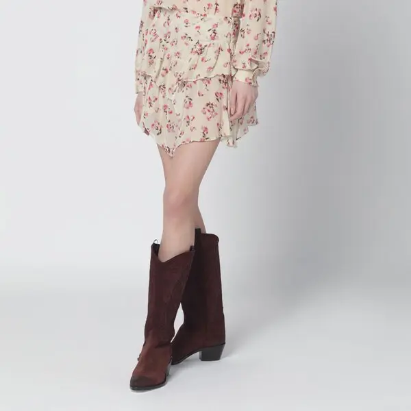 Isabel Marant Étoile Lolita Floral Ruffled Mini Skirt - Nude