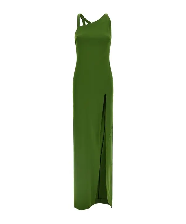 Attico Asymmetrical Strap Maxi Dress