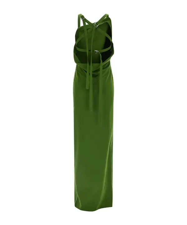 Attico Asymmetrical Strap Maxi Dress