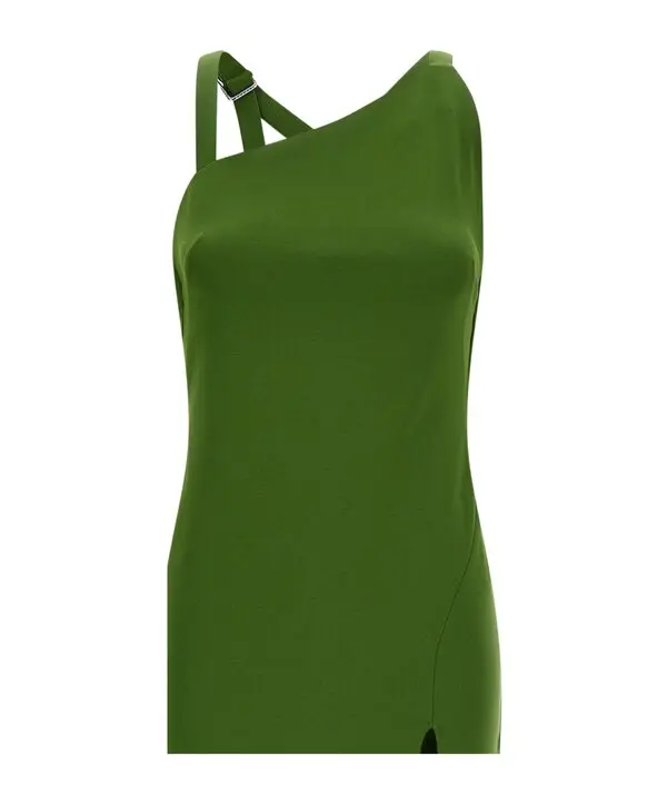Attico Asymmetrical Strap Maxi Dress