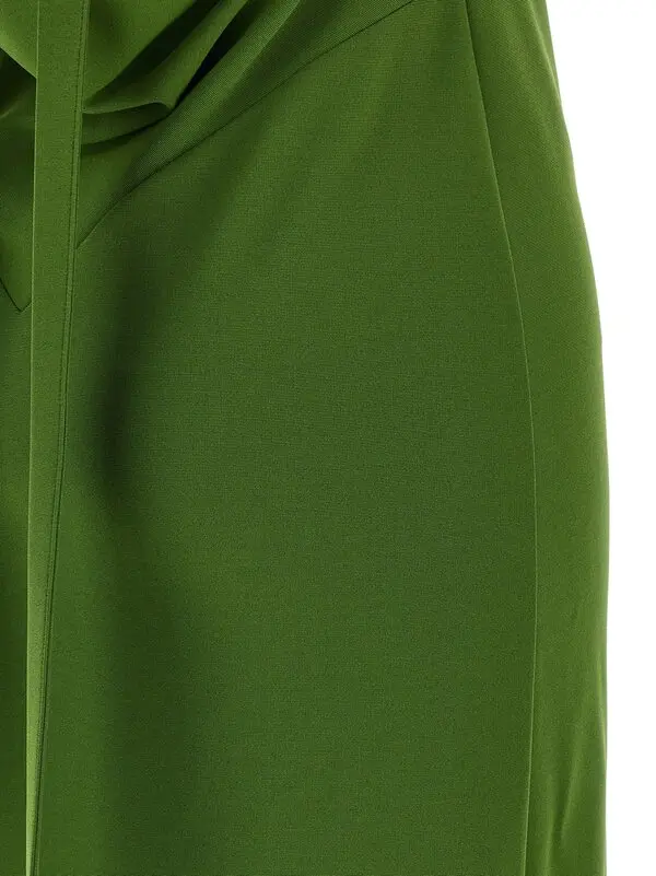 Attico Asymmetrical Strap Maxi Dress