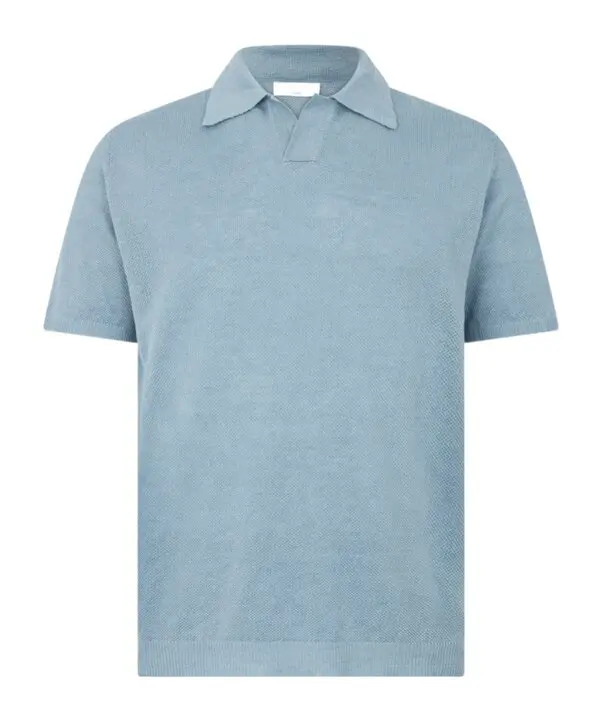 ROBERTO COLLINA Linen Knit Polo Shirt