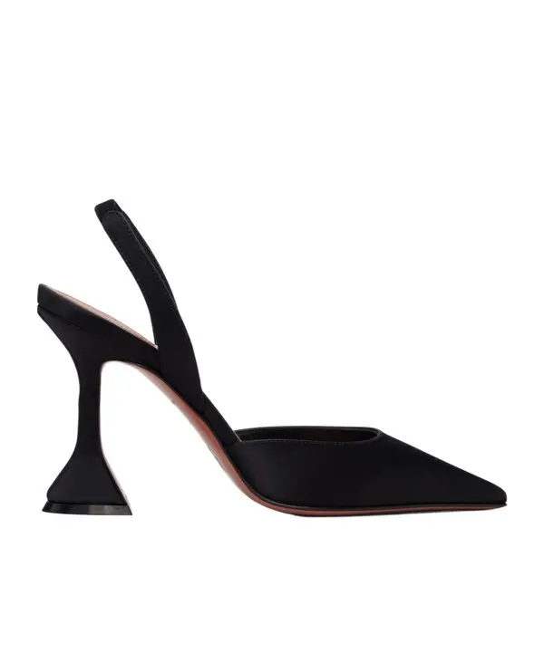Amina Muaddi Holli 95 Sling Pointed-toe High-heeled Sandals - Black