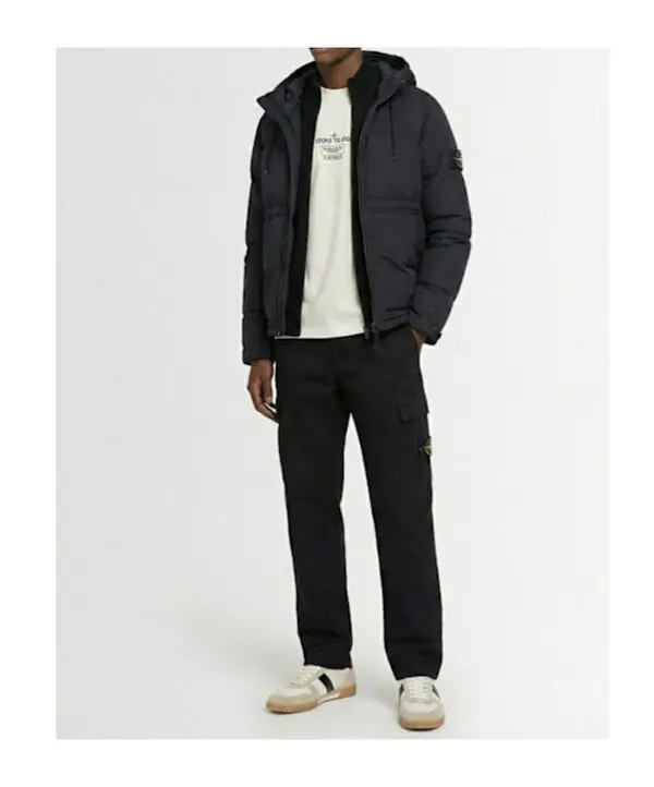 Stone Island Short Ripstop Down Parka - Black