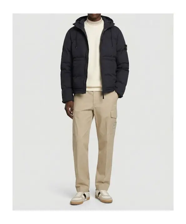 Stone Island Short Ripstop Down Parka - Black