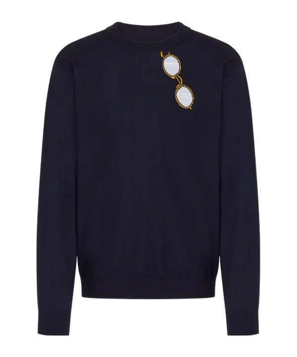 Moschino Glasses Motif Sweater - Black