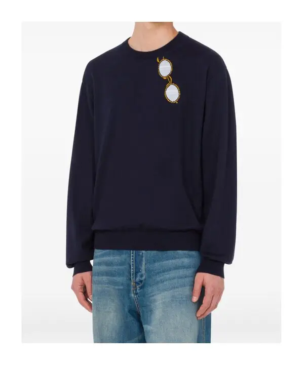 Moschino Glasses Motif Sweater - Black