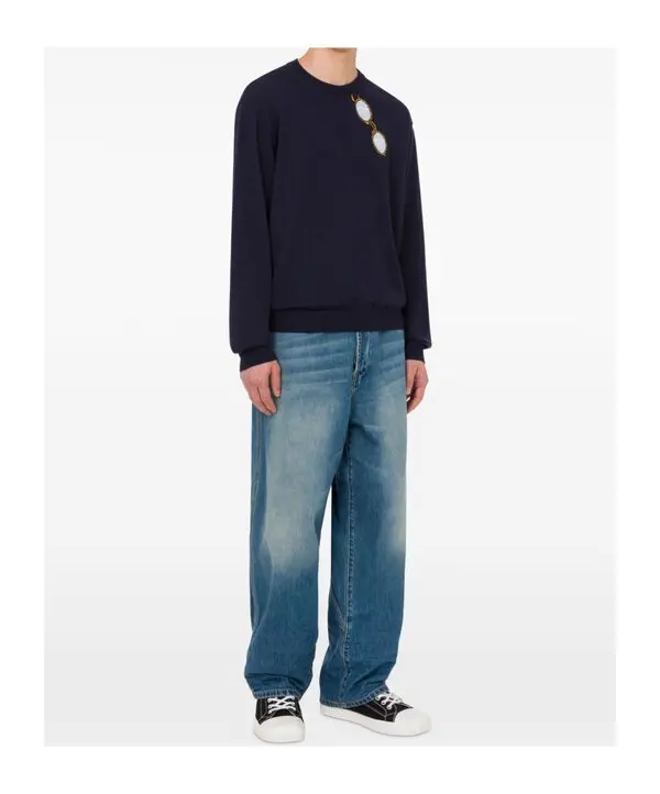Moschino Glasses Motif Sweater - Black