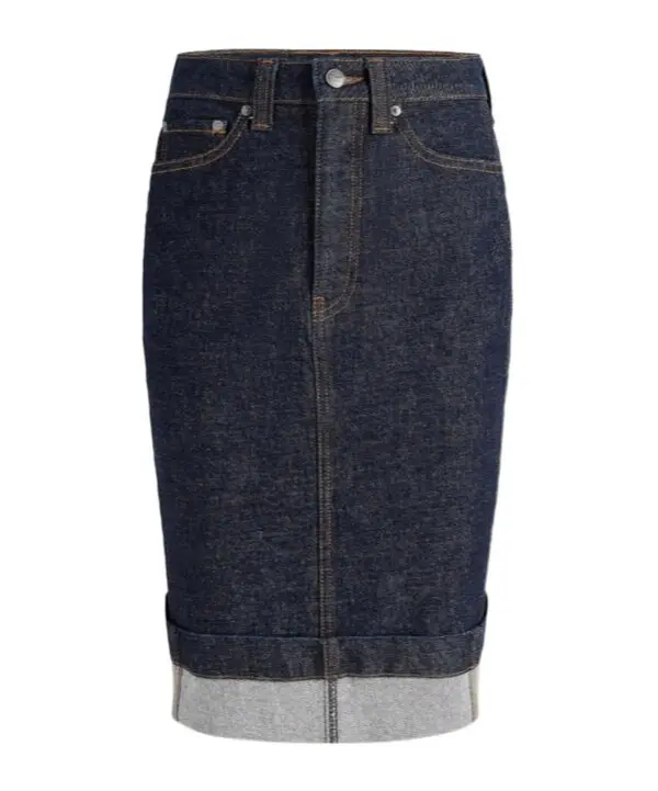 Khaite Kendra Denim Skirt - Benson