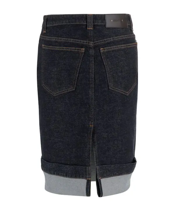 Khaite Kendra Denim Skirt - Benson