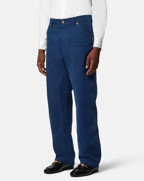 Versace Logo Patch Straight-leg Jeans