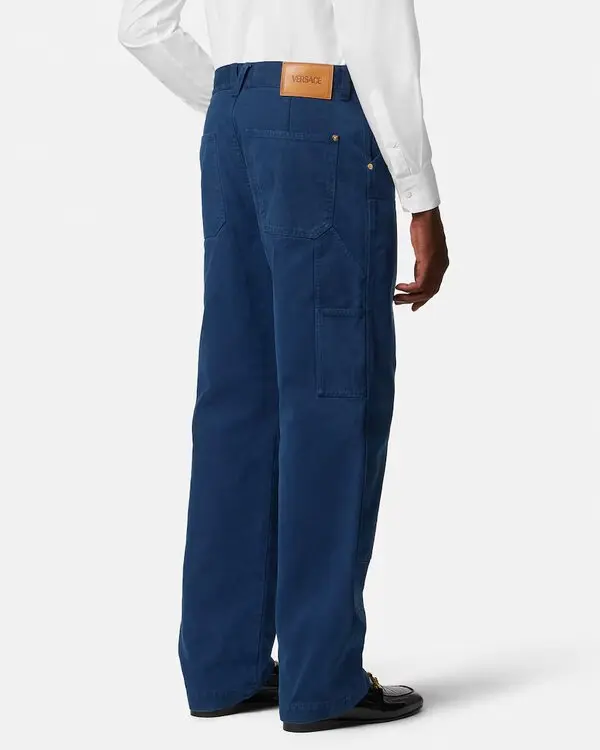 Versace Logo Patch Straight-leg Jeans