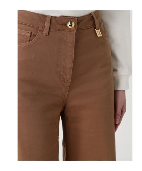 Elisabetta Franchi Palazzo Jeans - Brown