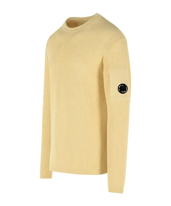C.P. COMPANY Crewneck Jumper With Logo Plaque