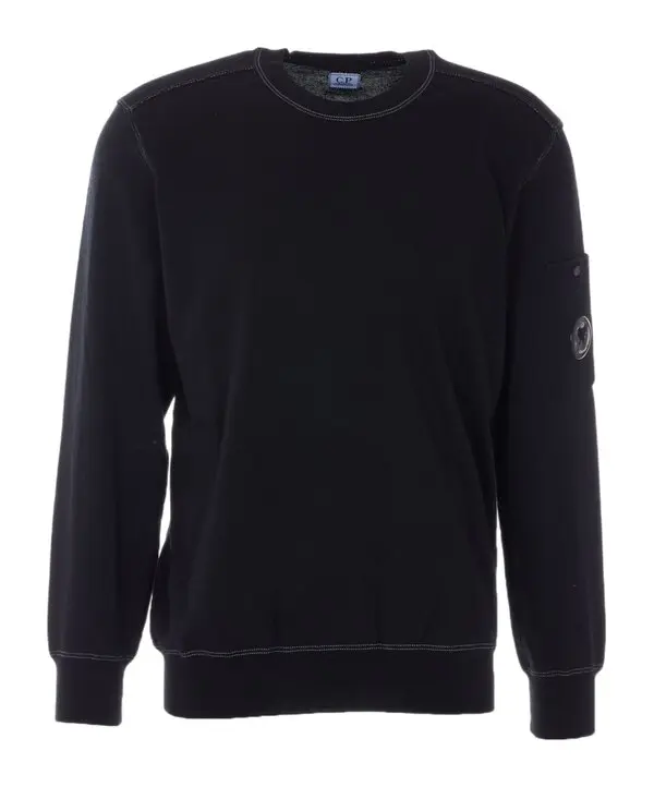 C.P. COMPANY Lens Detailed Knitted Jumper - Black