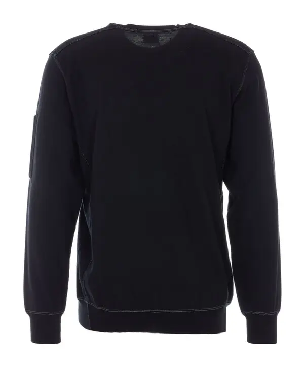 C.P. COMPANY Lens Detailed Knitted Jumper - Black