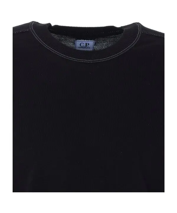 C.P. COMPANY Lens Detailed Knitted Jumper - Black