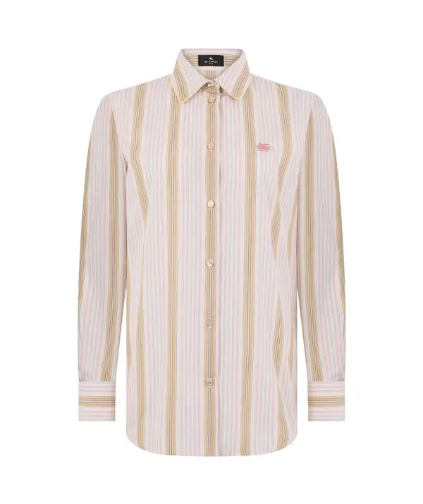 Etro Striped Curved Hem Shirt
