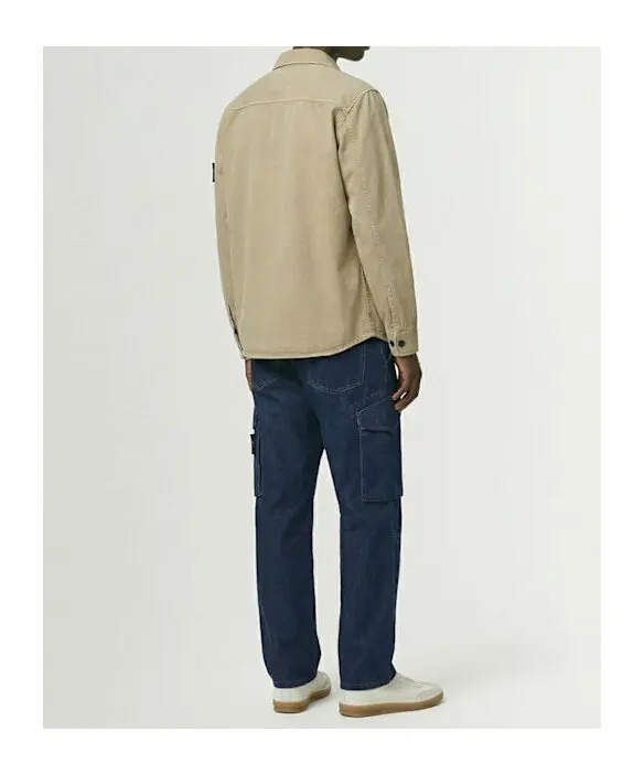 Stone Island Vintage Effect Cotton Shirt - Black