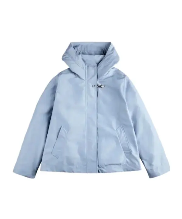 FAY Hooded Toggle-fastening Coat - Light Blue
