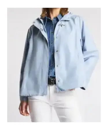 FAY Hooded Toggle-fastening Coat - Light Blue