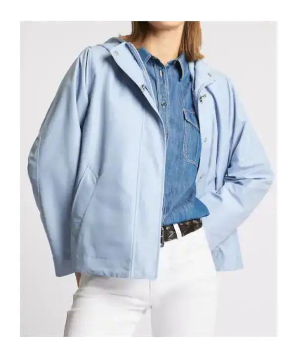 FAY Hooded Toggle-fastening Coat - Light Blue