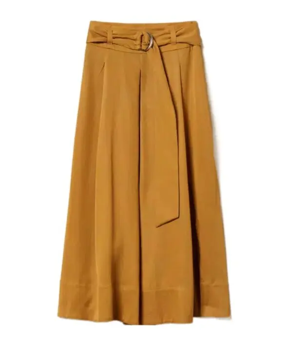 TWINSET Belted Midi Skirt - Brown