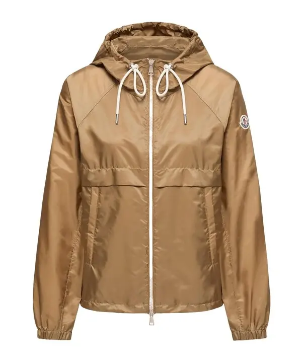 Moncler Zip-up Hooded Jacket - Camel