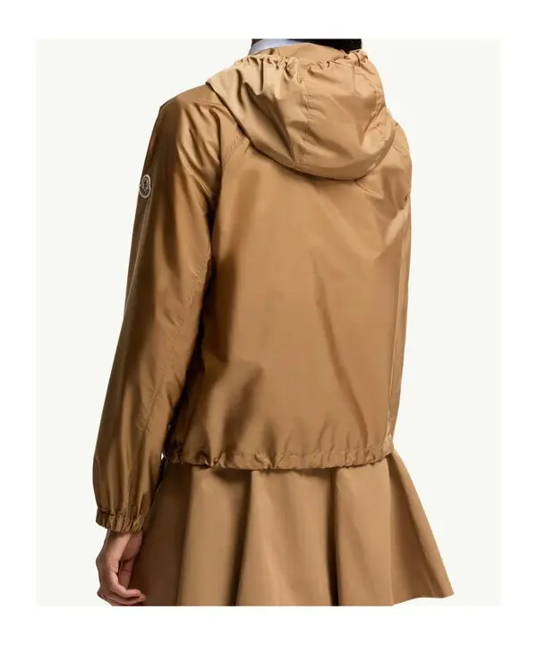 Moncler Zip-up Hooded Jacket - Camel
