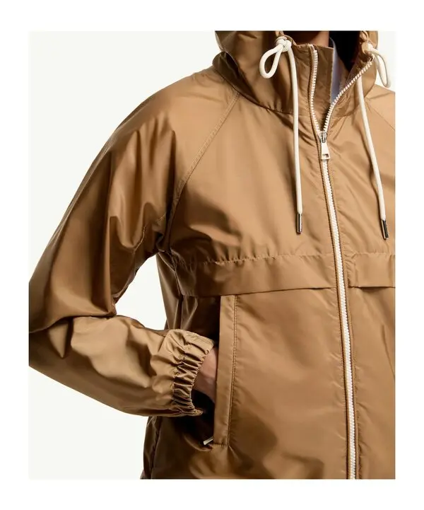 Moncler Zip-up Hooded Jacket - Camel