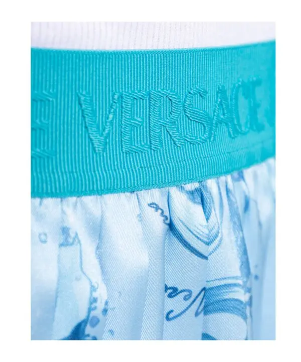 Versace Barocco Pattern Pleated Mini Skirt