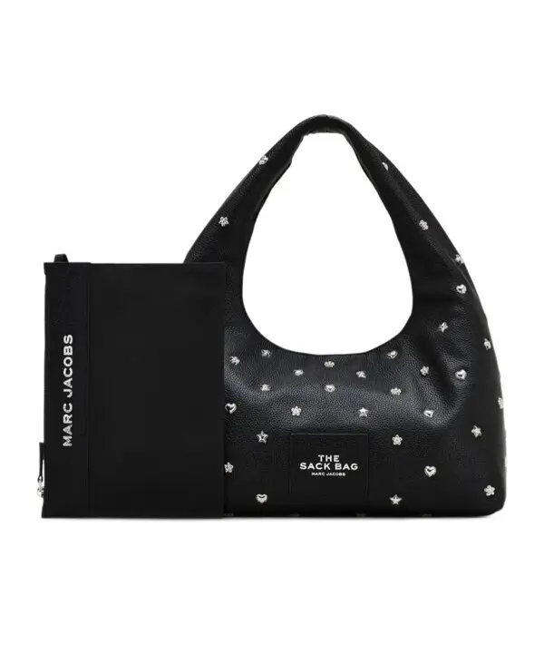 Marc Jacobs Embellished Leather Handbag - Black