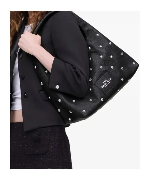 Marc Jacobs Embellished Leather Handbag - Black