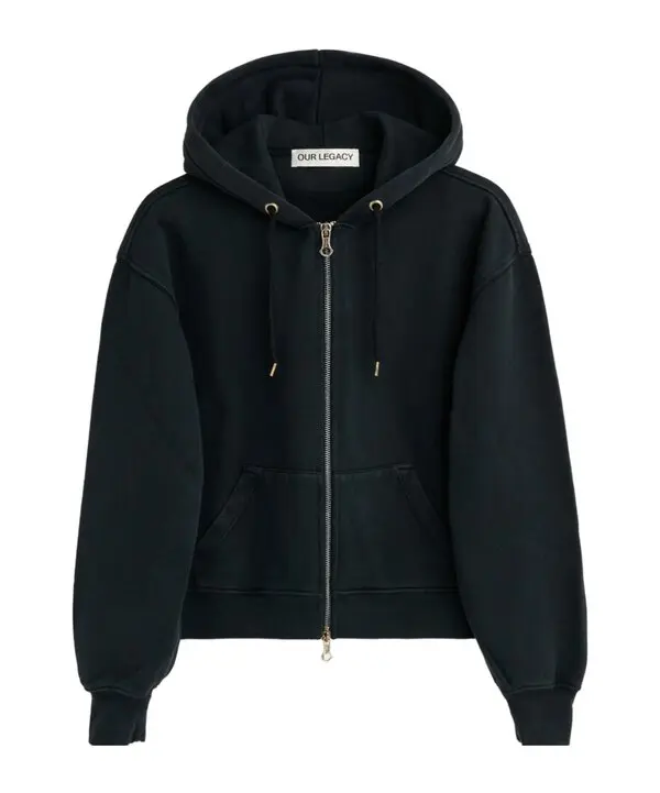 Our Legacy Two-way Zip-fastening Hoodie - Washed Black