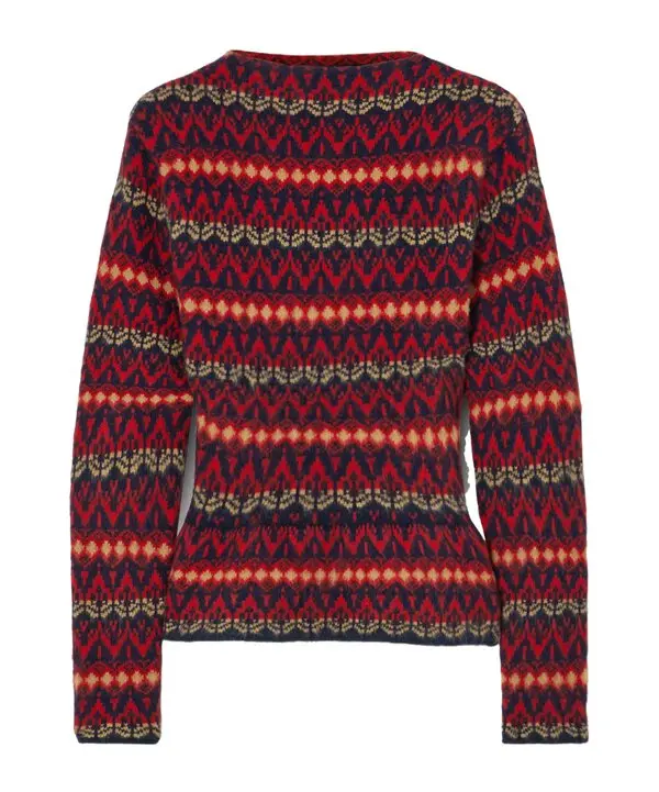 Bally Wool Jacquard Knit Fair Isle Sweater