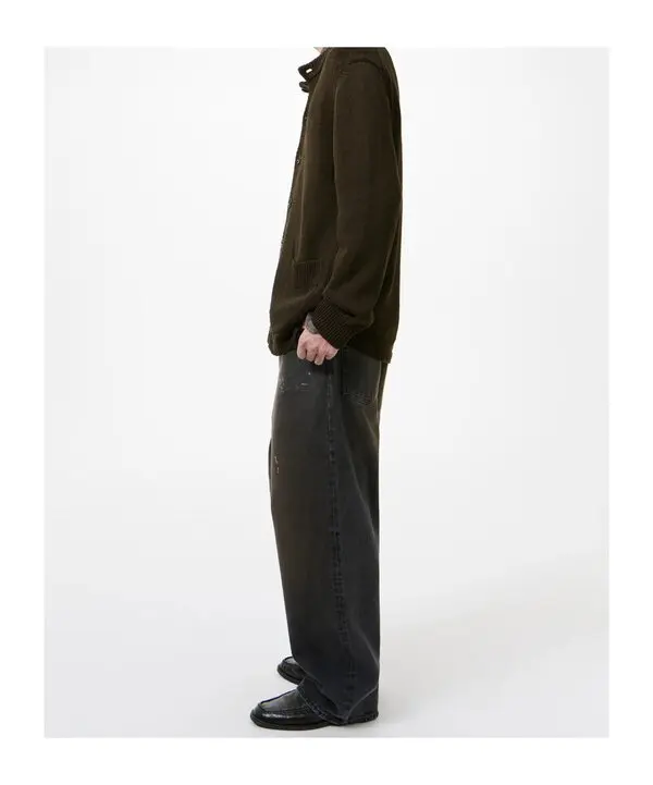 Our Legacy Textured Button-up Cardigan - Black Coffee